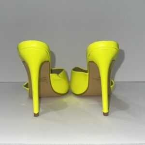 EGO | Shoes | Ego Mule Heels Neon Yellow | Poshmark